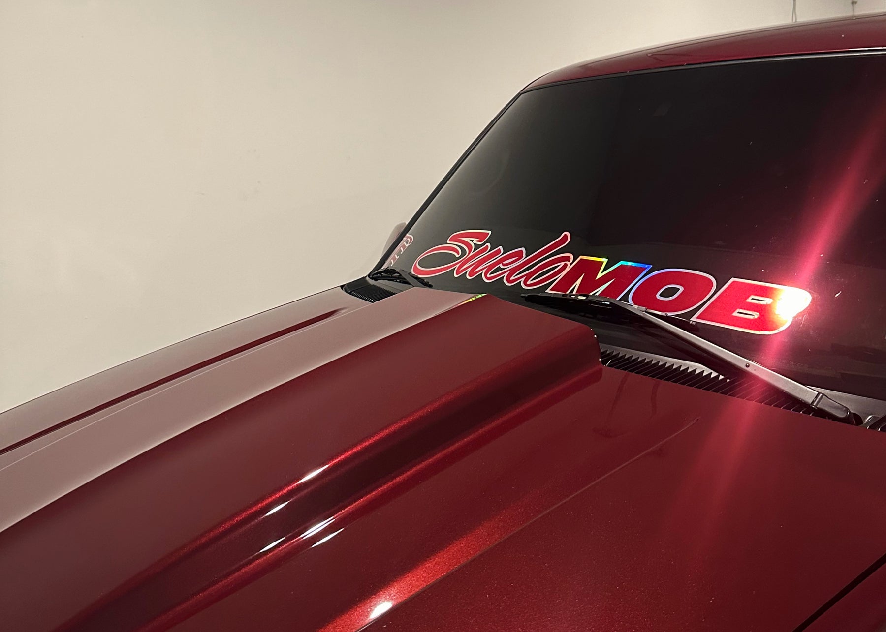 SueloMob Windshield Decal (Custom Color w/ Holographic Outline) – SueloMOB