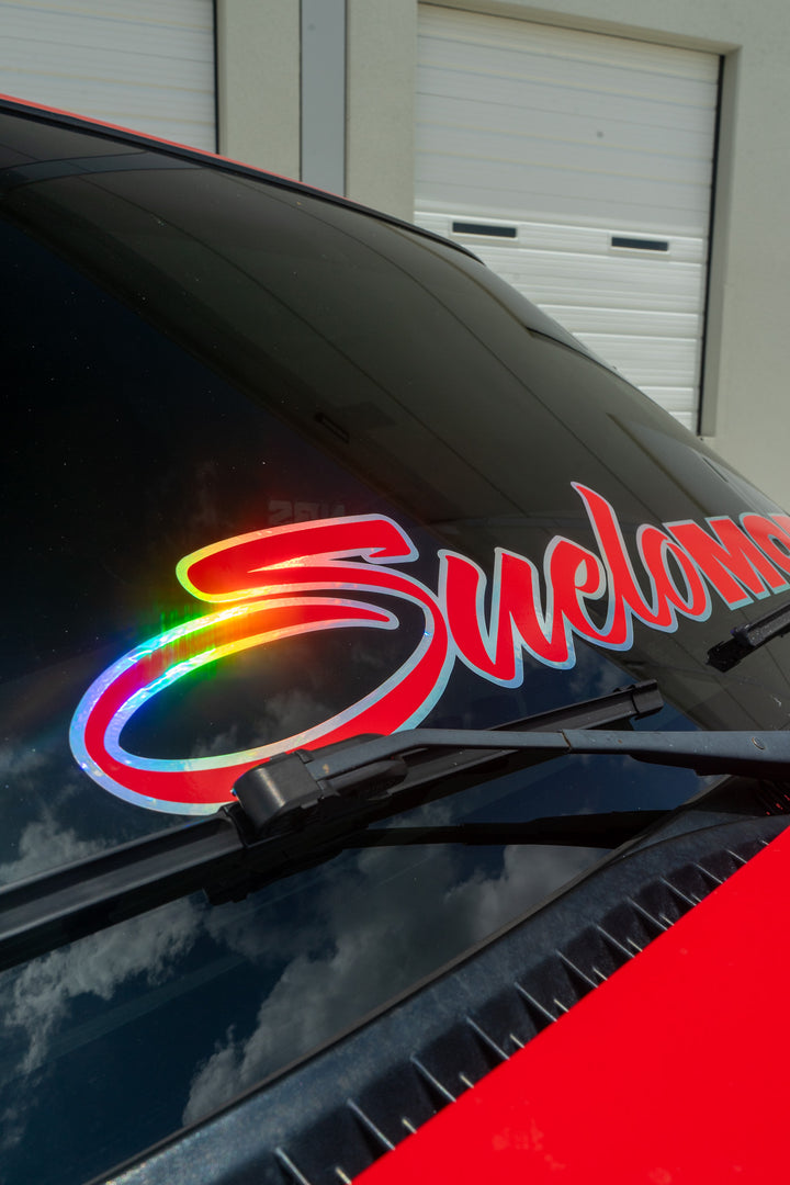 SueloMob Windshield Decal (Custom Color w/ Holographic Outline) – SueloMOB