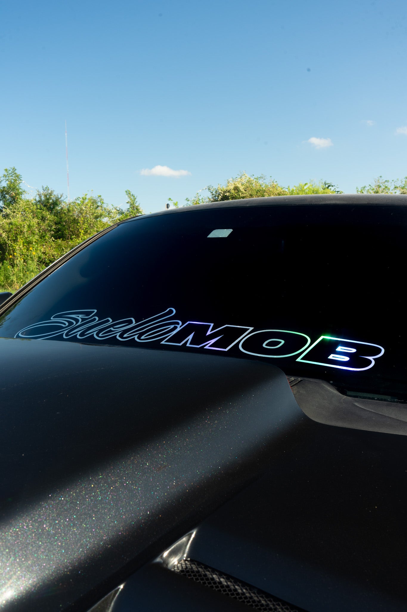 SueloMob Windshield Decal (Custom Color w/ Holographic Outline) – SueloMOB