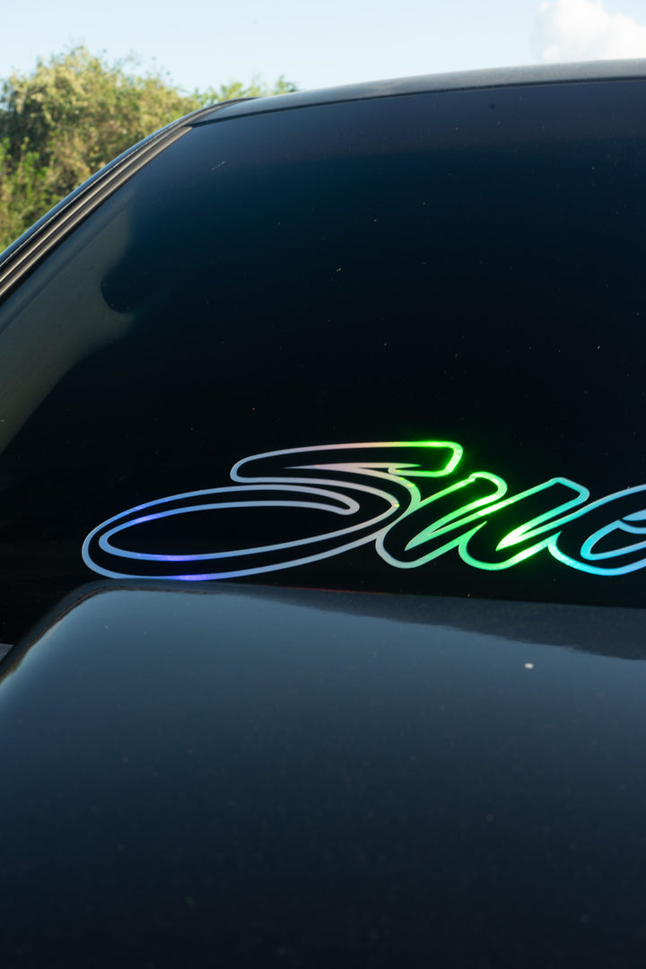 SueloMob Windshield Decal (Custom Color w/ Holographic Outline) – SueloMOB